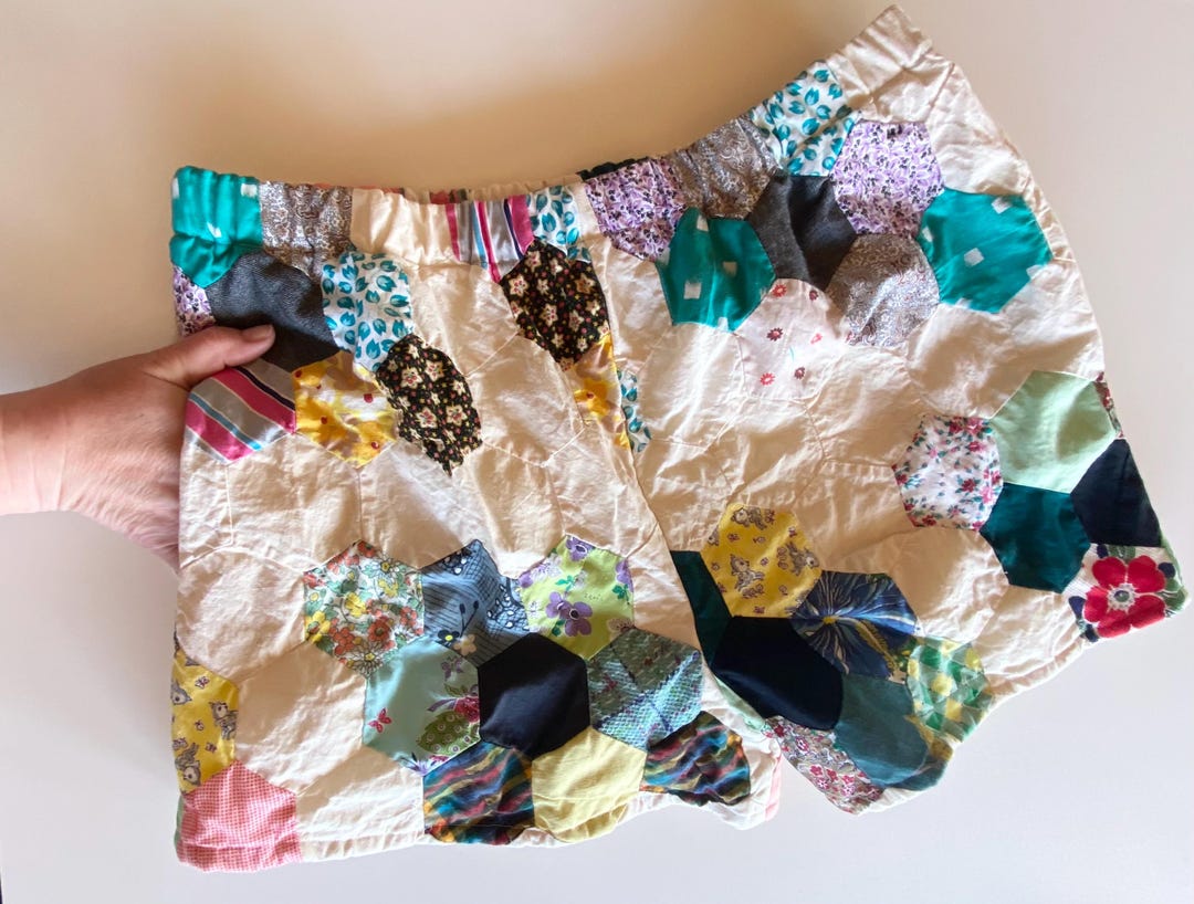 Quilt Shorts Made From Upcycled Quilt Top - Etsy