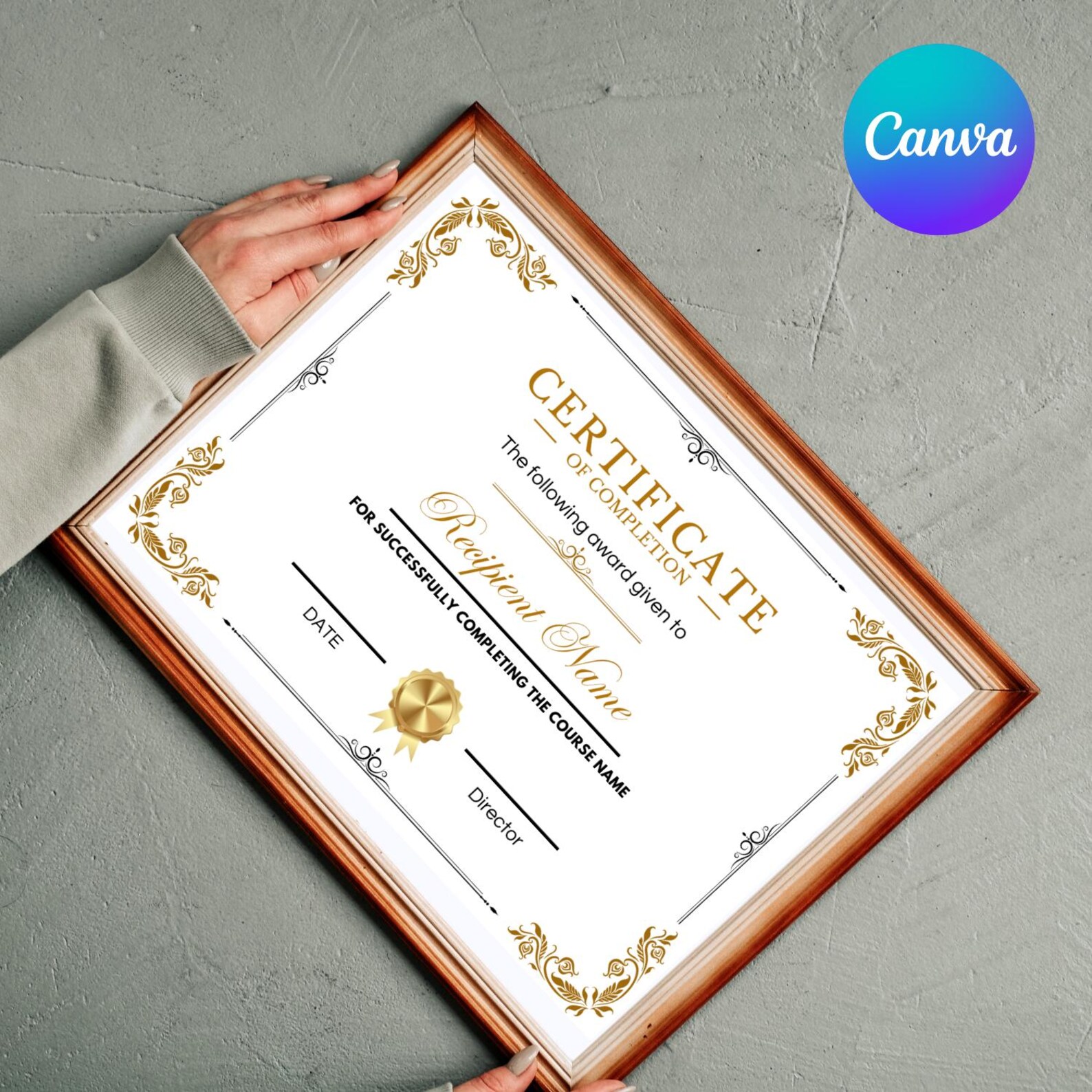 Editable Certificate of Completition Template, Graduation Certificate ...