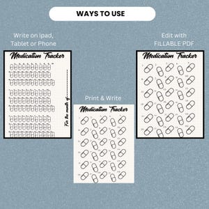 Medication Tracker Template, Medication Tracker, Health Tracker, Pill ...