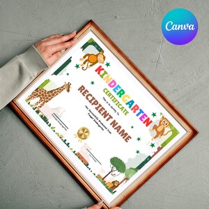 Editable Kindergarten Certificate Template, Graduation Certificate ...