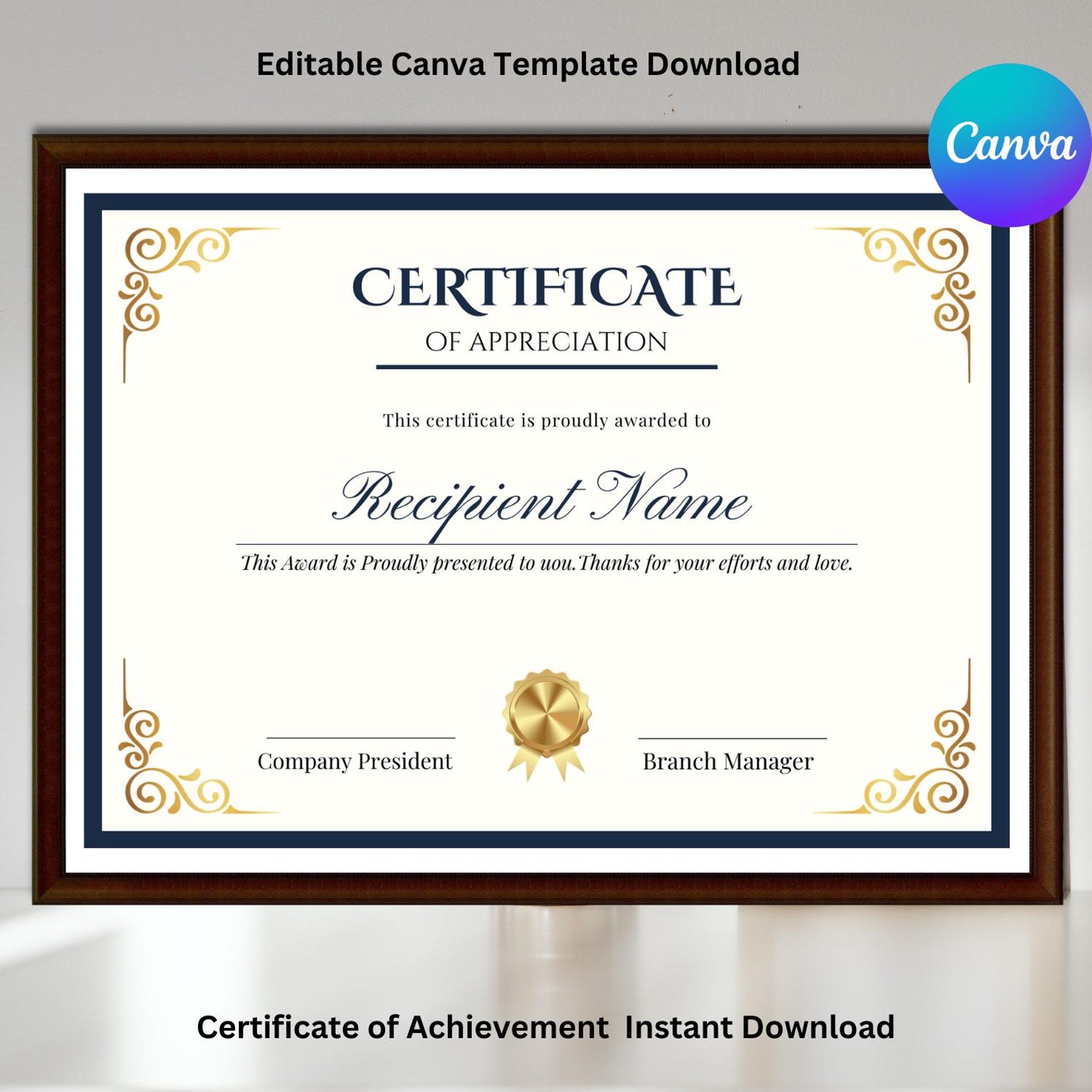 Editable Certificate of Appreciation Template, Graduation Certificate ...