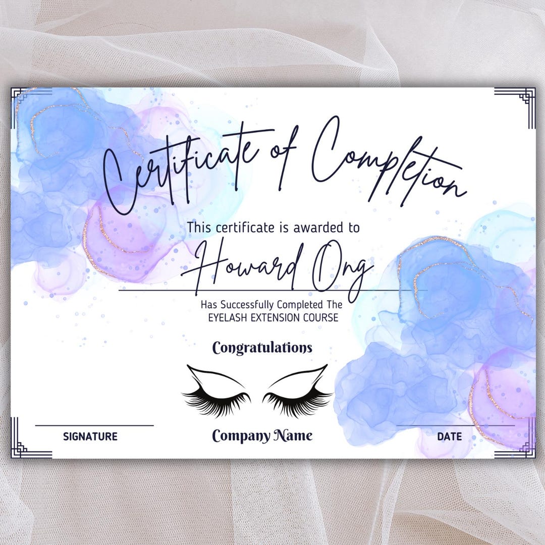 Editable Certificate of Completion, Training Certificate Template ...