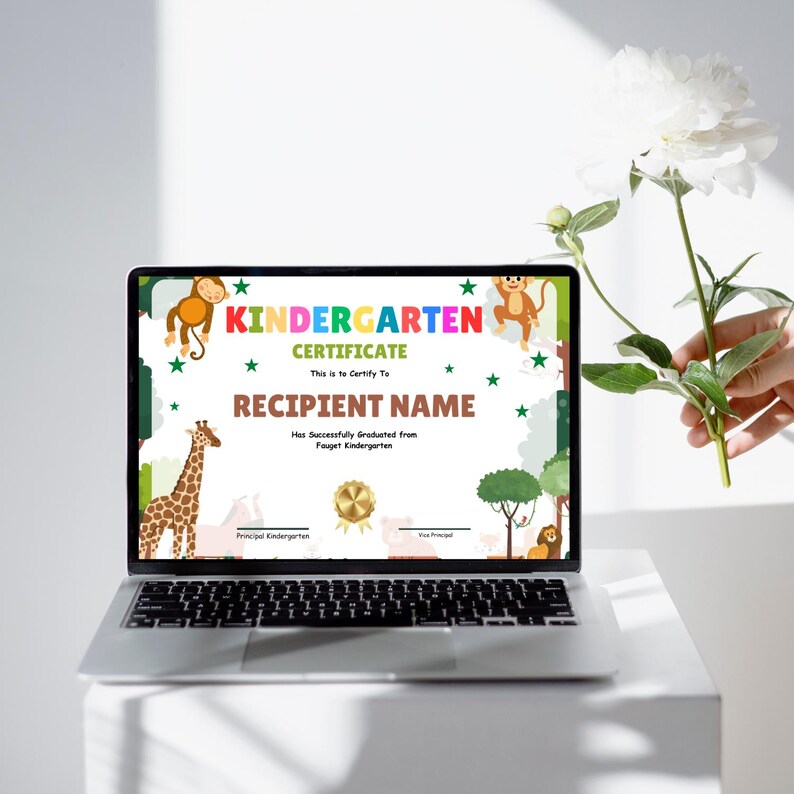 Editable Kindergarten Certificate Template, Graduation Certificate ...