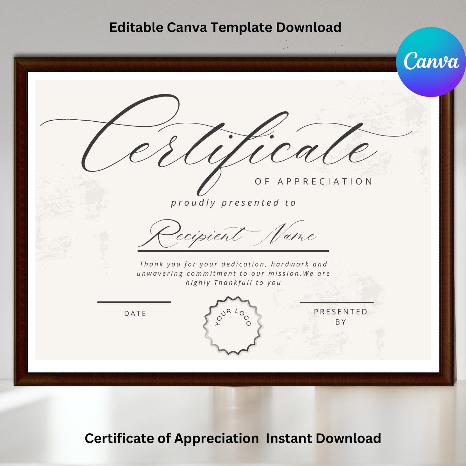 Editable Certificate of Appreciation Template, Graduation Certificate ...