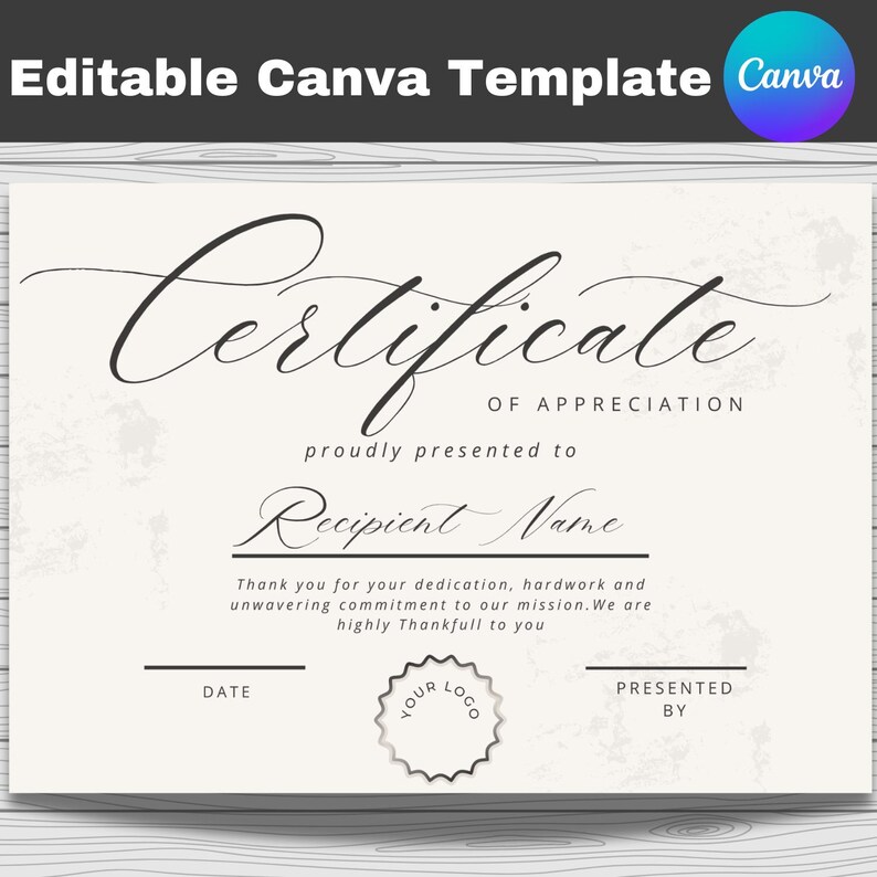 Editable Certificate of Appreciation Template, Graduation Certificate ...