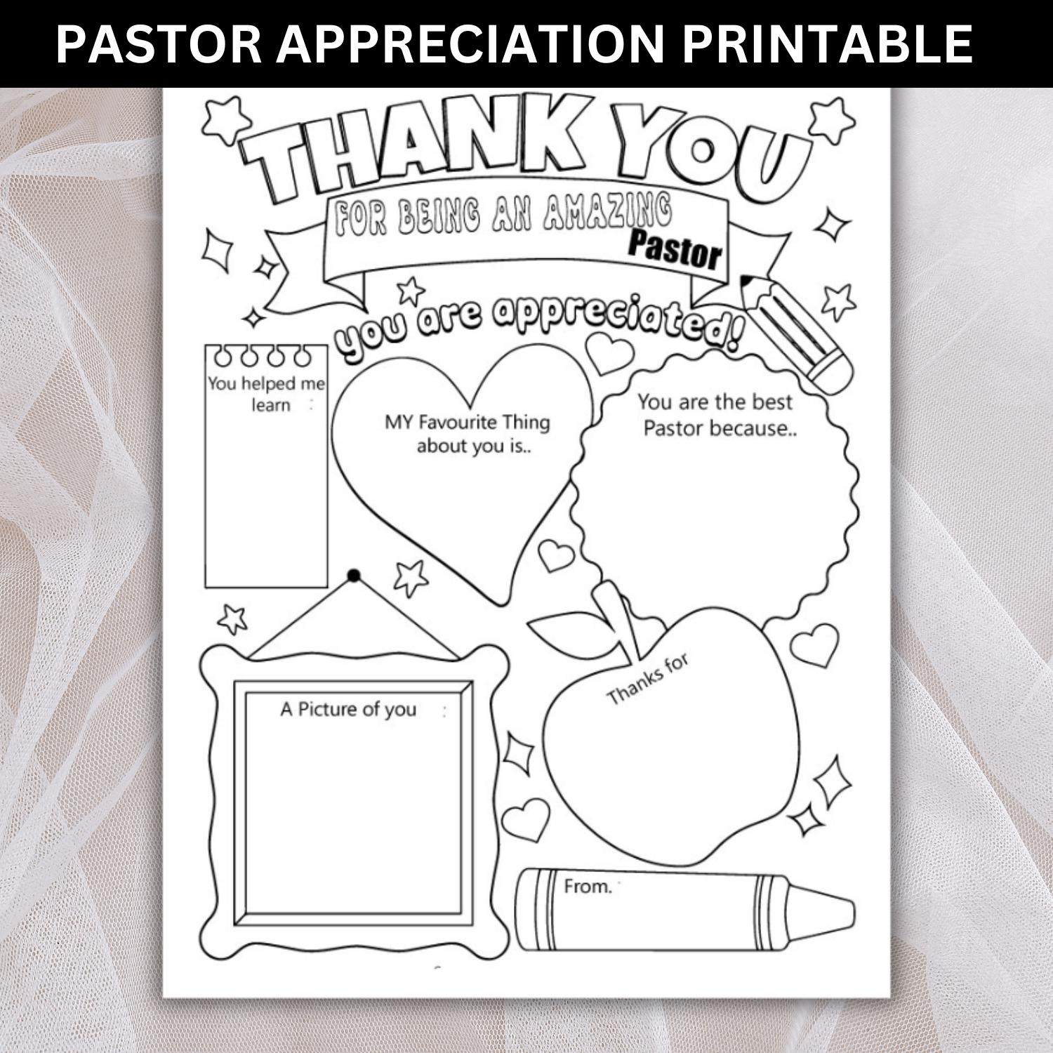 Pastor Appreciation Template, Pastor Appreciation Month Gift, Thank ...