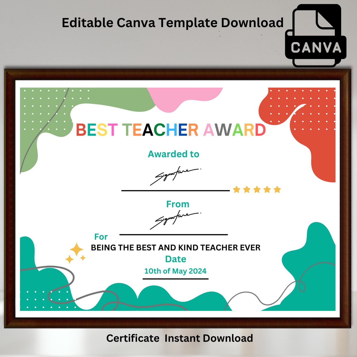 Editable Certificate of Achievement, Certificate Template, Well Done ...