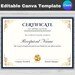 Editable Certificate of Appreciation Template, Graduation Certificate ...