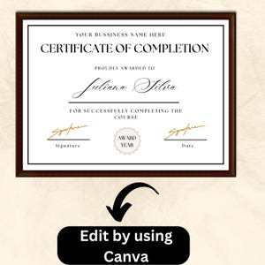 Editable Certificate of Completition Template, Graduation Certificate ...
