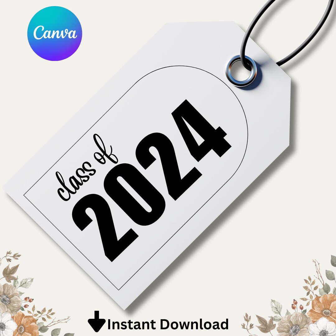 Printable Graduation Gift Tags, Class of 2024, High School, Party Favor ...
