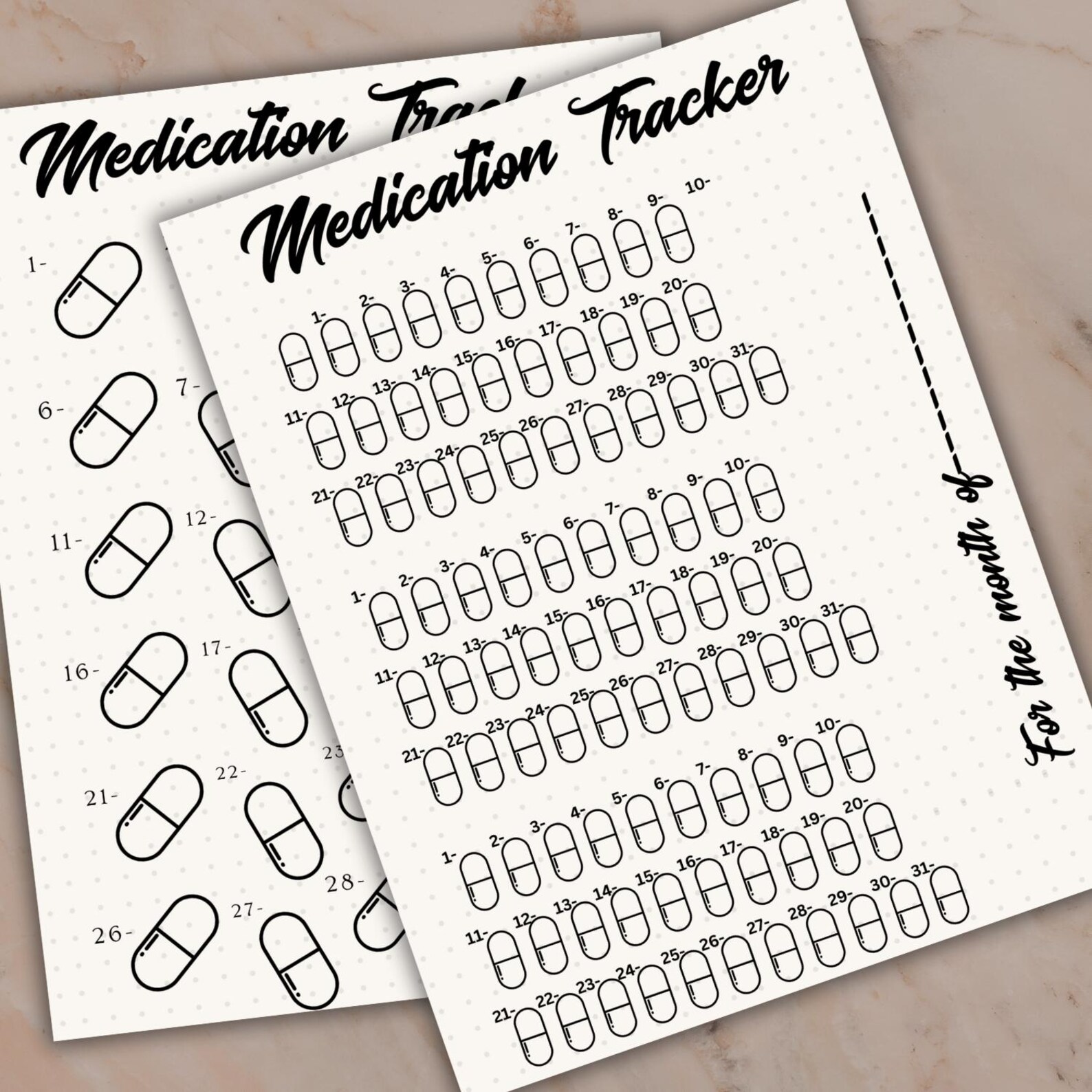 Medication Tracker Template, Medication Tracker, Health Tracker, Pill ...