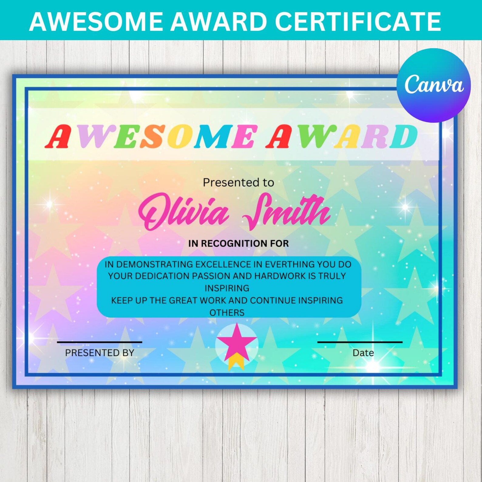Awesome Award Classroom End of Year Certificate, Certificate Template ...