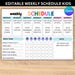 Editable Weekly Schedule Kids, Kids Weekly Planner, Printable Template ...