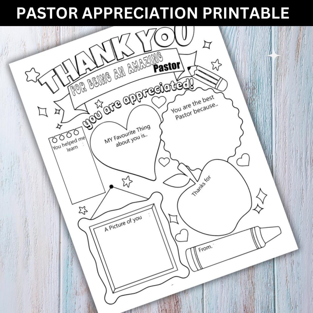 Pastor Appreciation Template, Pastor Appreciation Month Gift, Thank ...