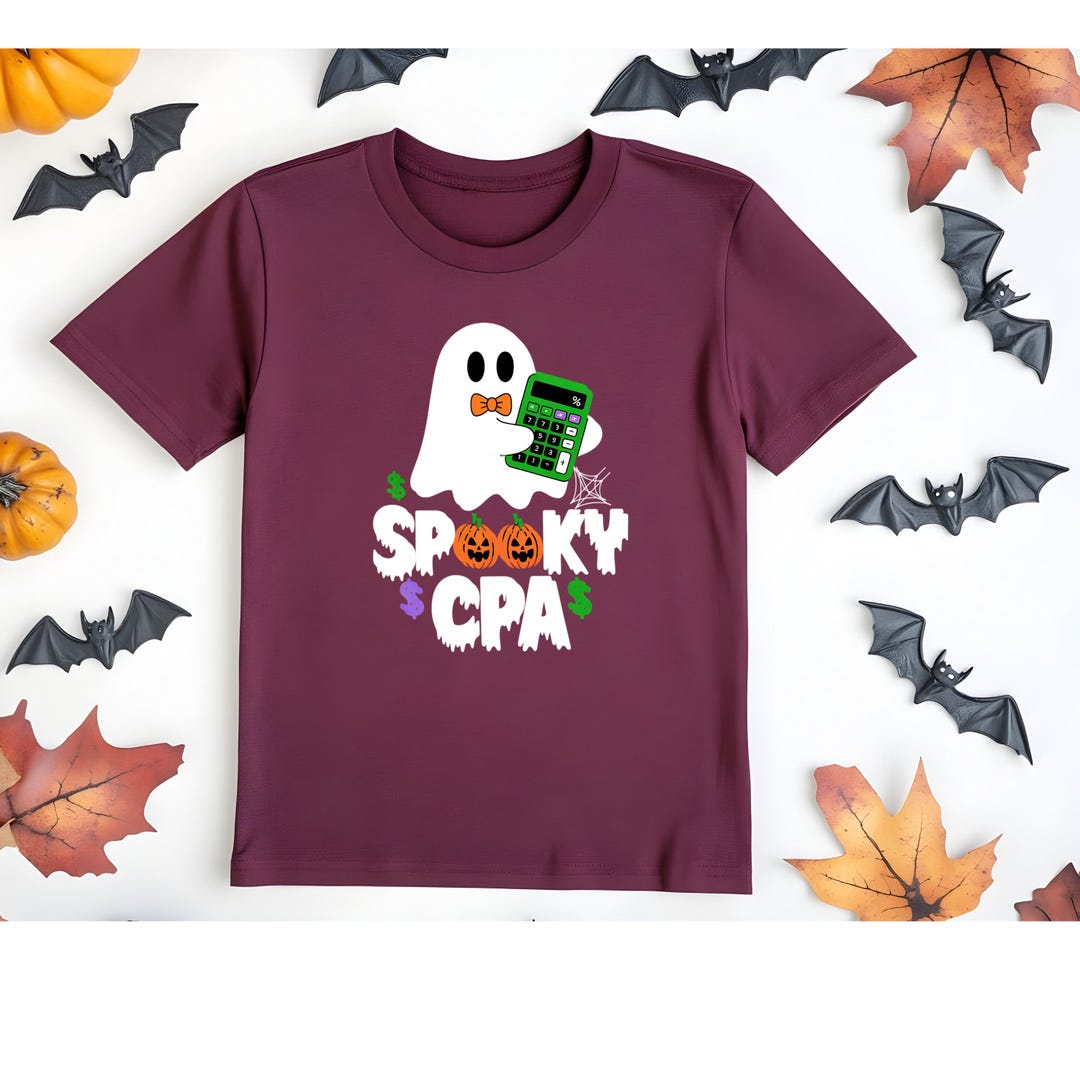 Spooky CPA Halloween Shirt: Funny Accountant Ghost Tee - Etsy