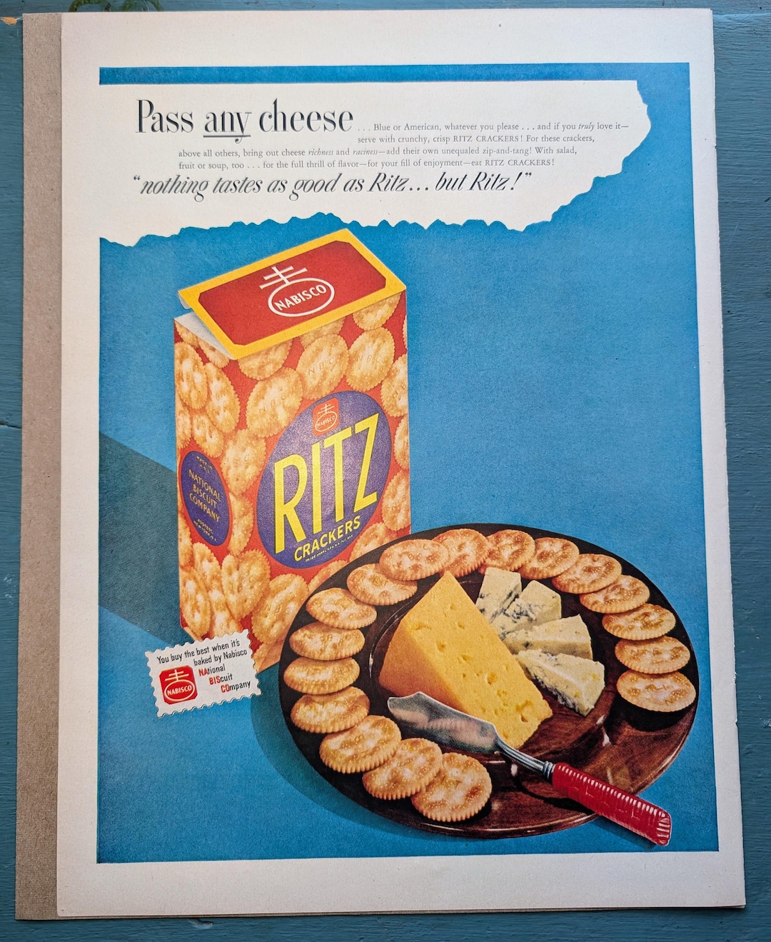 Vintage 1940’s “ritz Crackers” Life Magazine Advertisement Ready to ...