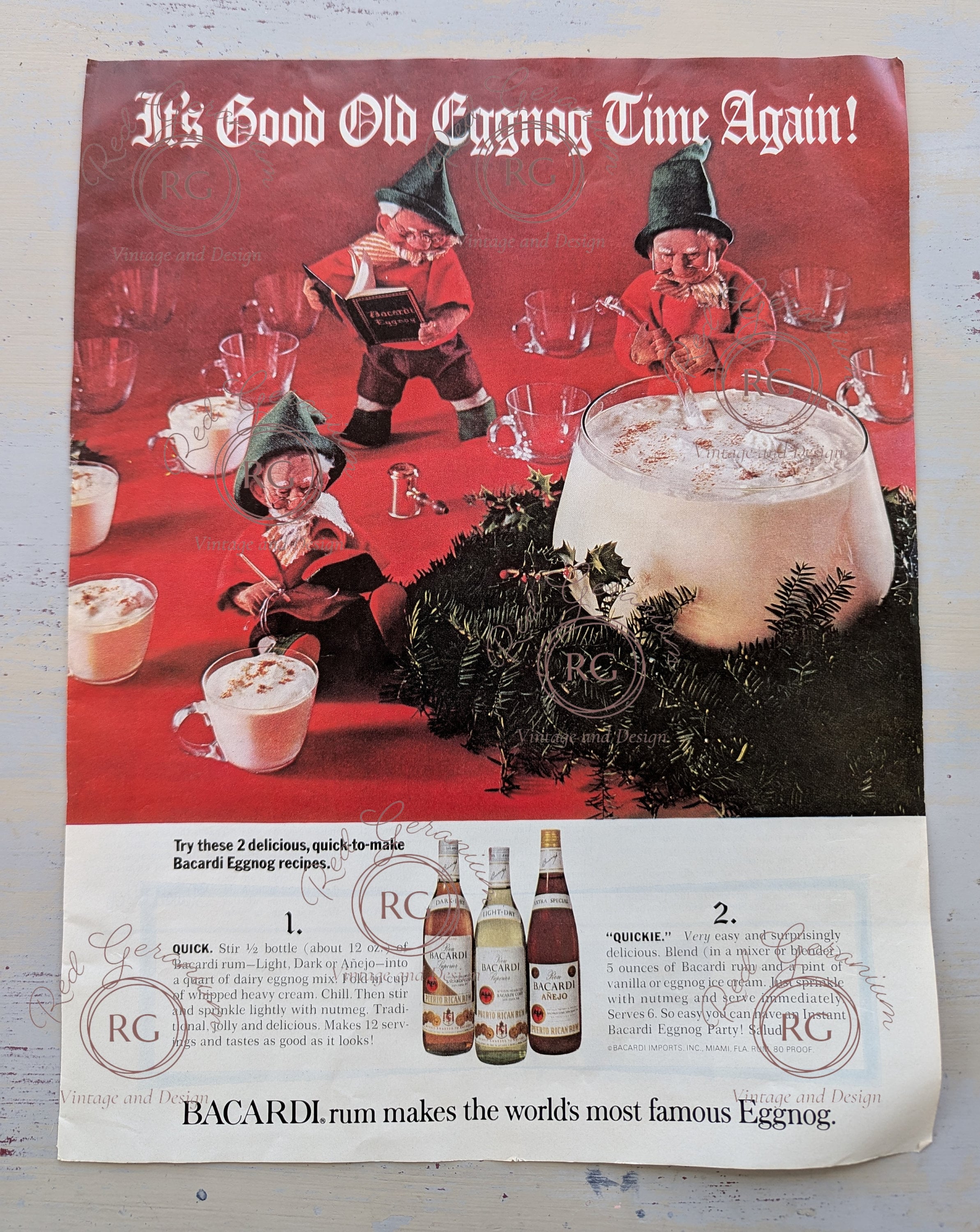 Vintage 1960’s Bacardi Rum Ad, Holiday Themed, Saturday Evening Post - Etsy