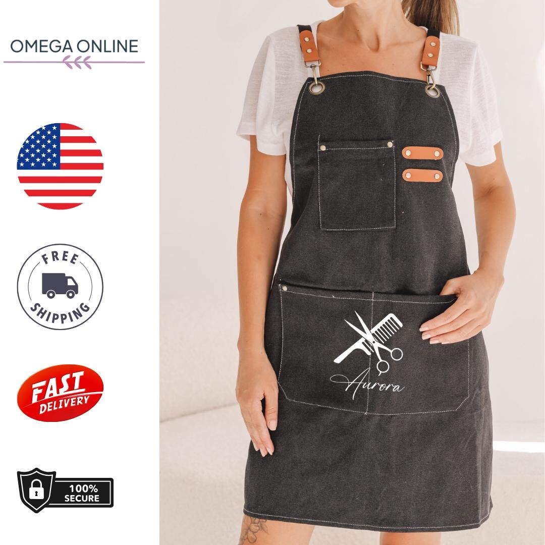 Eco-friendly Canvas Apron With Leather Details Durable, Stylish, and ...