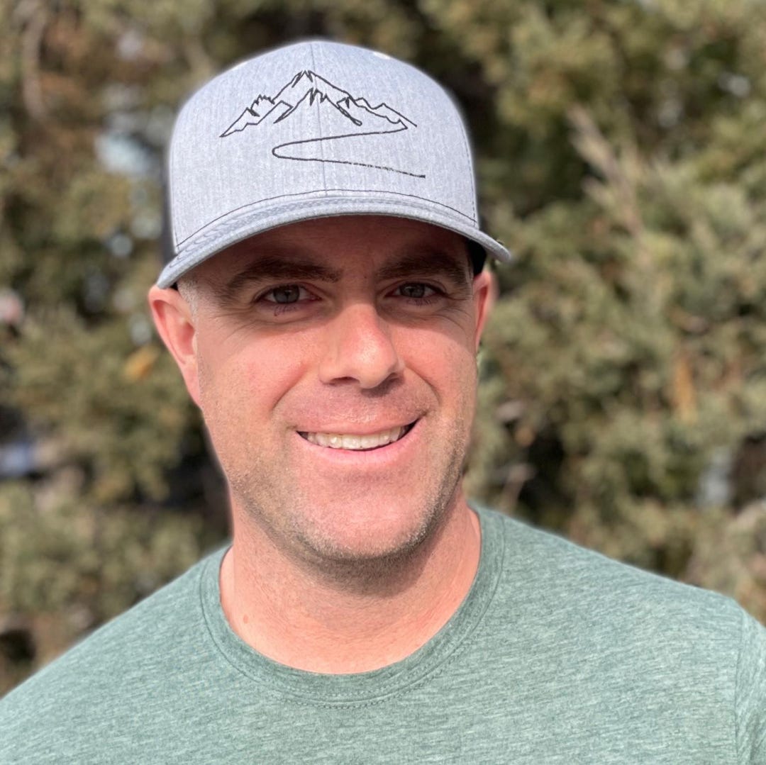 Embroidered Mountain Trucker Hat | Nature Baseball Cap for Hiking ...