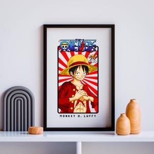 One Piece Printable Poster Wall Art Prints Japanese Anime Characters ...