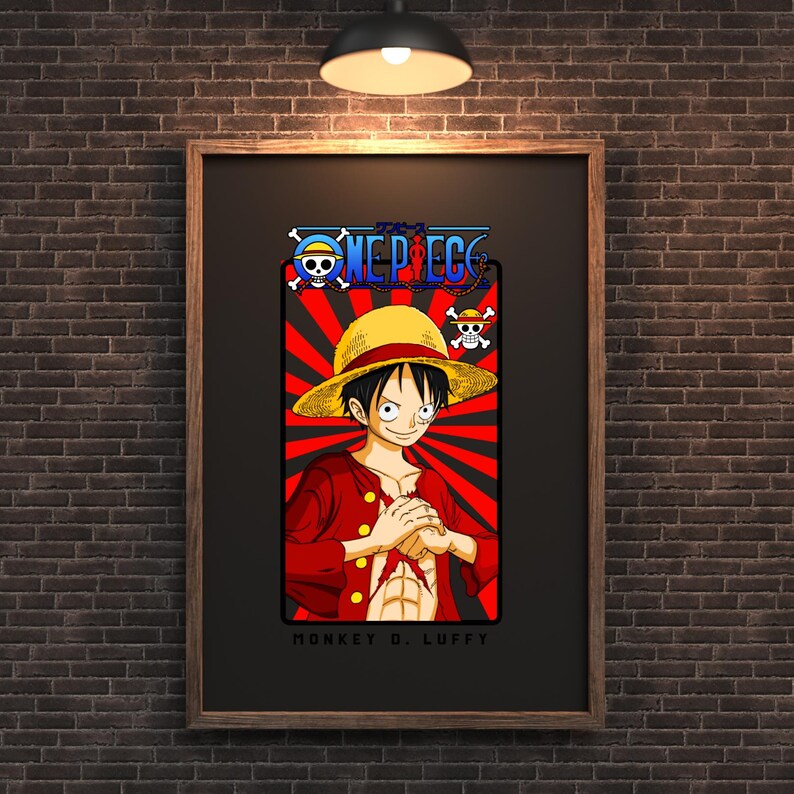 One Piece Printable Poster Wall Art Prints Japanese Anime Characters ...