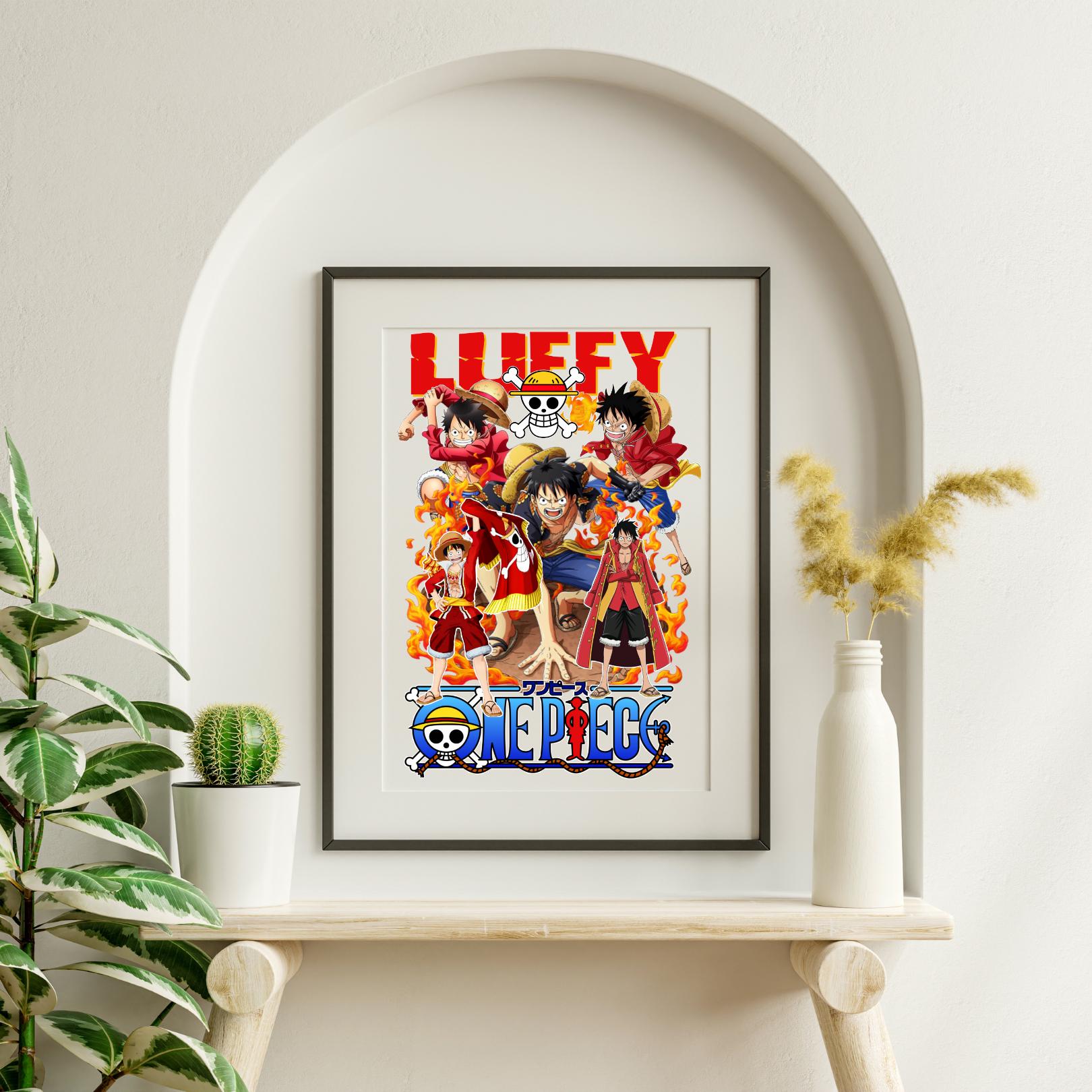 One Piece Printable Poster Wall Art Prints Japanese Anime Characters ...