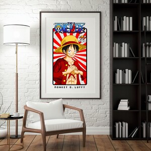 One Piece Printable Poster Wall Art Prints Japanese Anime Characters ...