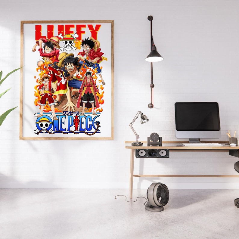 One Piece Printable Poster Wall Art Prints Japanese Anime Characters ...