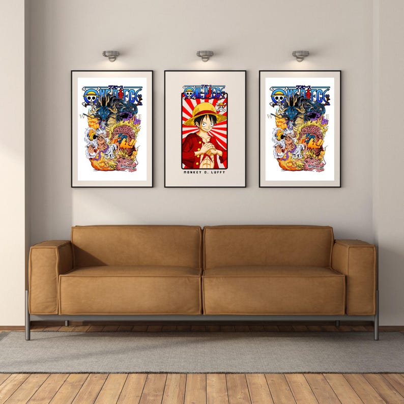 One Piece Printable Poster Wall Art Prints Japanese Anime Characters ...