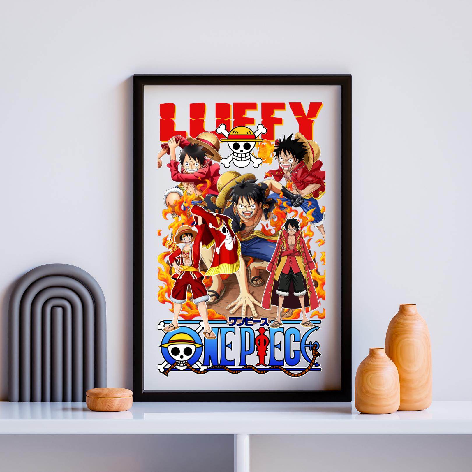 One Piece Printable Poster Wall Art Prints Japanese Anime Characters ...