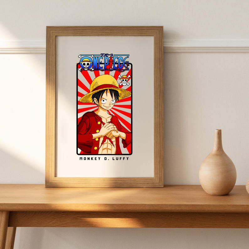 One Piece Printable Poster Wall Art Prints Japanese Anime Characters ...