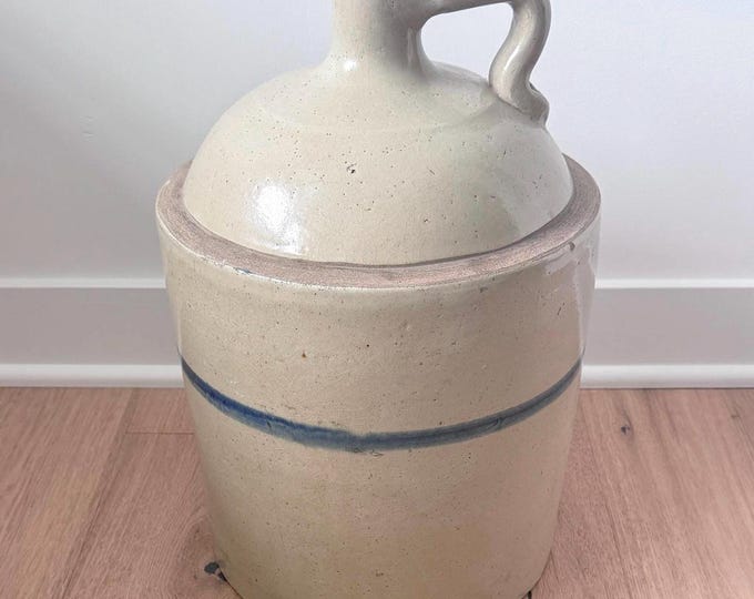 Blue Band Stoneware 5 Gallon Jug Blue Stripe Antique Jug Vintage Blue ...