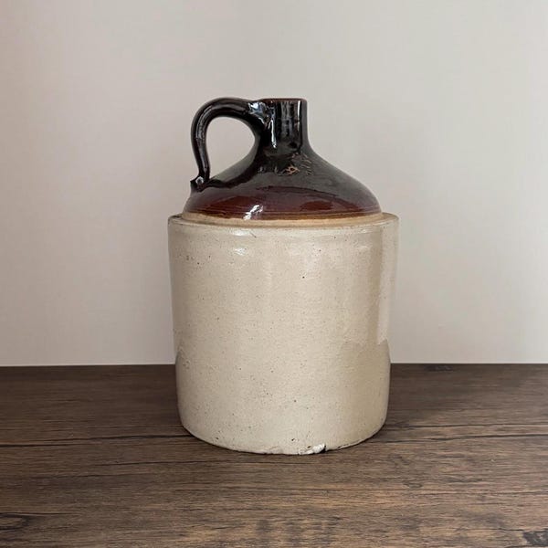 Antique Stoneware Jug Crock - Etsy
