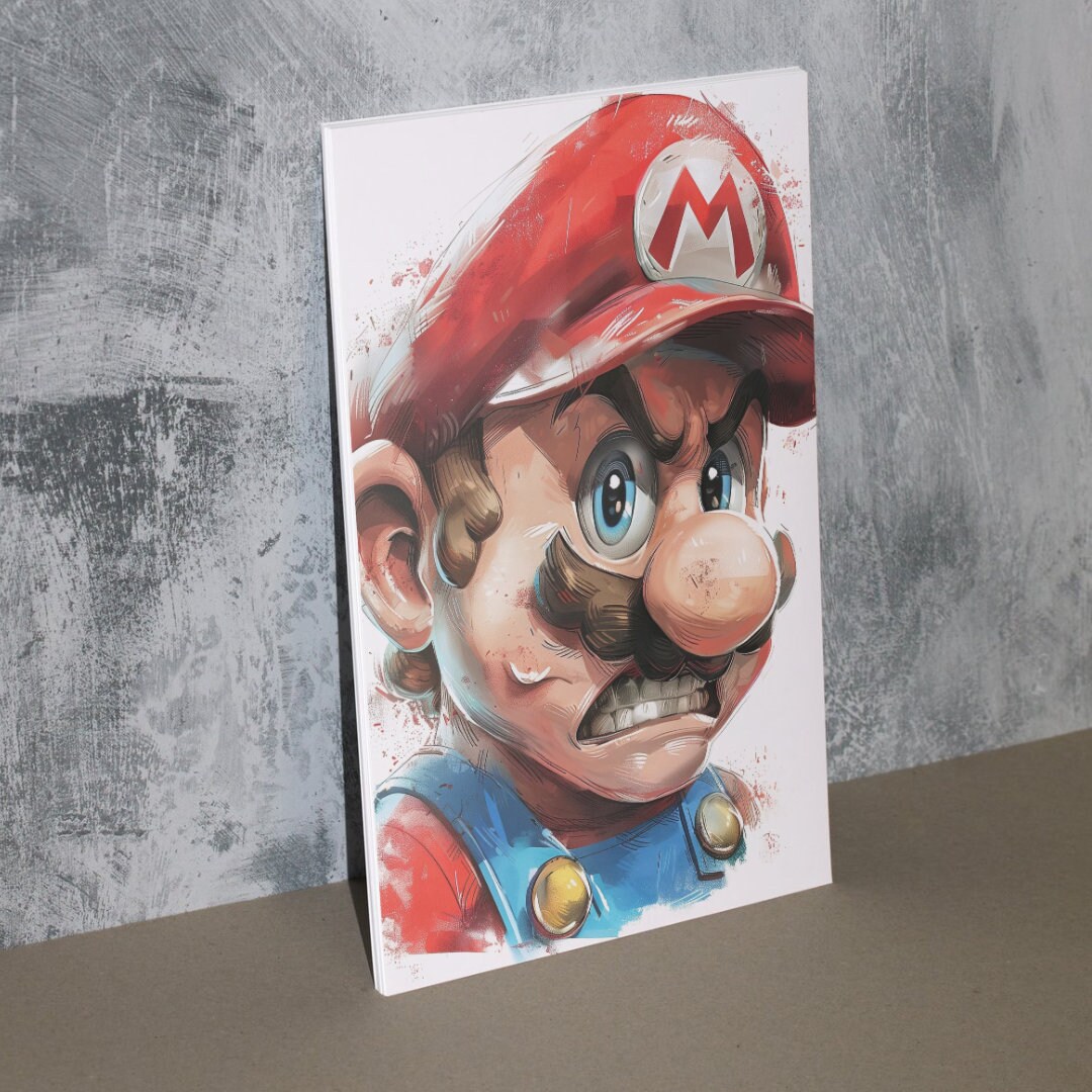 Printable Mario Poster Super Mario Wall Art Retro Video Game Decor ...