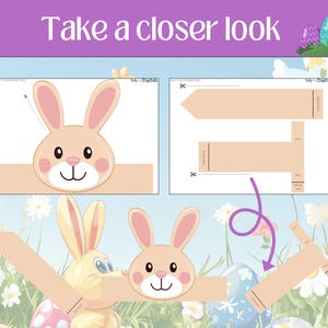 Printable Easter Bunny Paper Crown for Kids – Full-color Paper Hat for ...