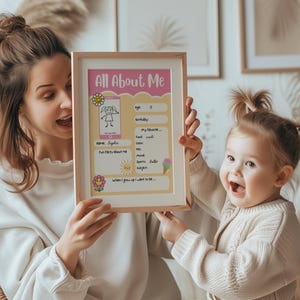Printable All About Me Phone Template for Boys & Girls, First Day of ...