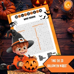 Halloween Word Search Puzzle | Fun Kids Activity | Printable Game ...
