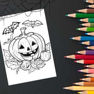 Halloween Coloring Pages for Kids: Spooky Printable Crafts (digital ...