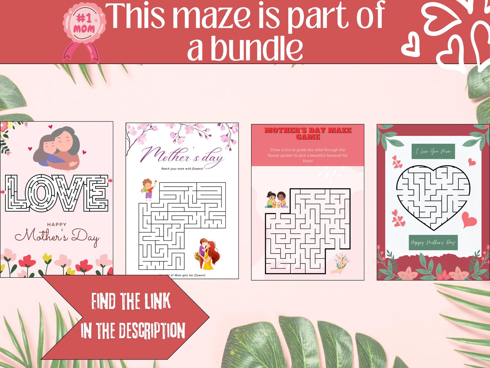 Mother's Day Flower Maze: Printable Spring Activity (digital Download ...