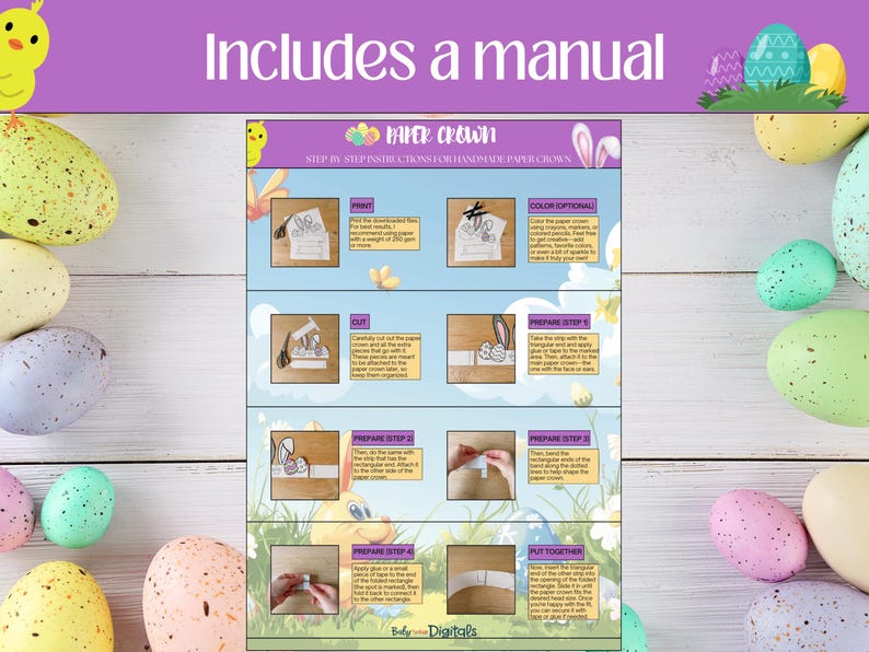 DIY Easter Bunny Headband for Kids – Printable Paper Crown for Spring ...