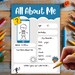 Printable All About Me Phone Template for Boys & Girls, First Day of ...