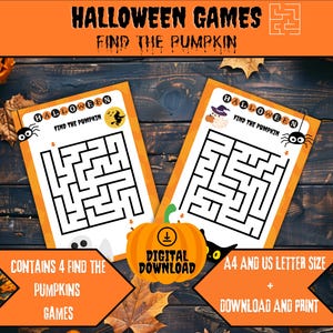 Pumpkin Hunt Halloween Maze Game | Fun Kids Activity | Printable PDF ...