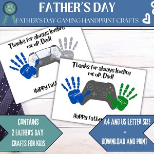 Gamer Dad Handprint Craft, Father's Day Gift (digital Download) - Etsy
