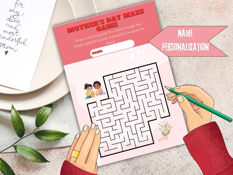 Mother's Day Flower Maze: Printable Spring Activity (digital Download ...