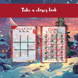 Tic-tac-toe Christmas Game | Digital Download | Christmas Tic-tac-toe ...