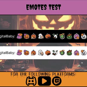 Spooky Halloween Emotes Pack for Twitch, Discord & Youtube | Cute and ...