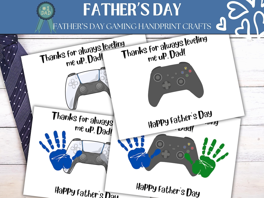 Gamer Dad Handprint Craft, Father's Day Gift (digital Download) - Etsy