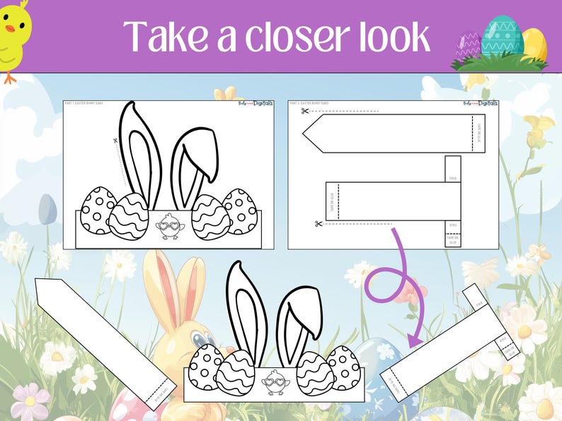 DIY Easter Bunny Headband for Kids – Printable Paper Crown for Spring ...