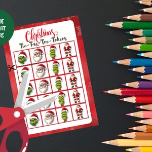 Tic-tac-toe Christmas Game | Digital Download | Christmas Tic-tac-toe ...