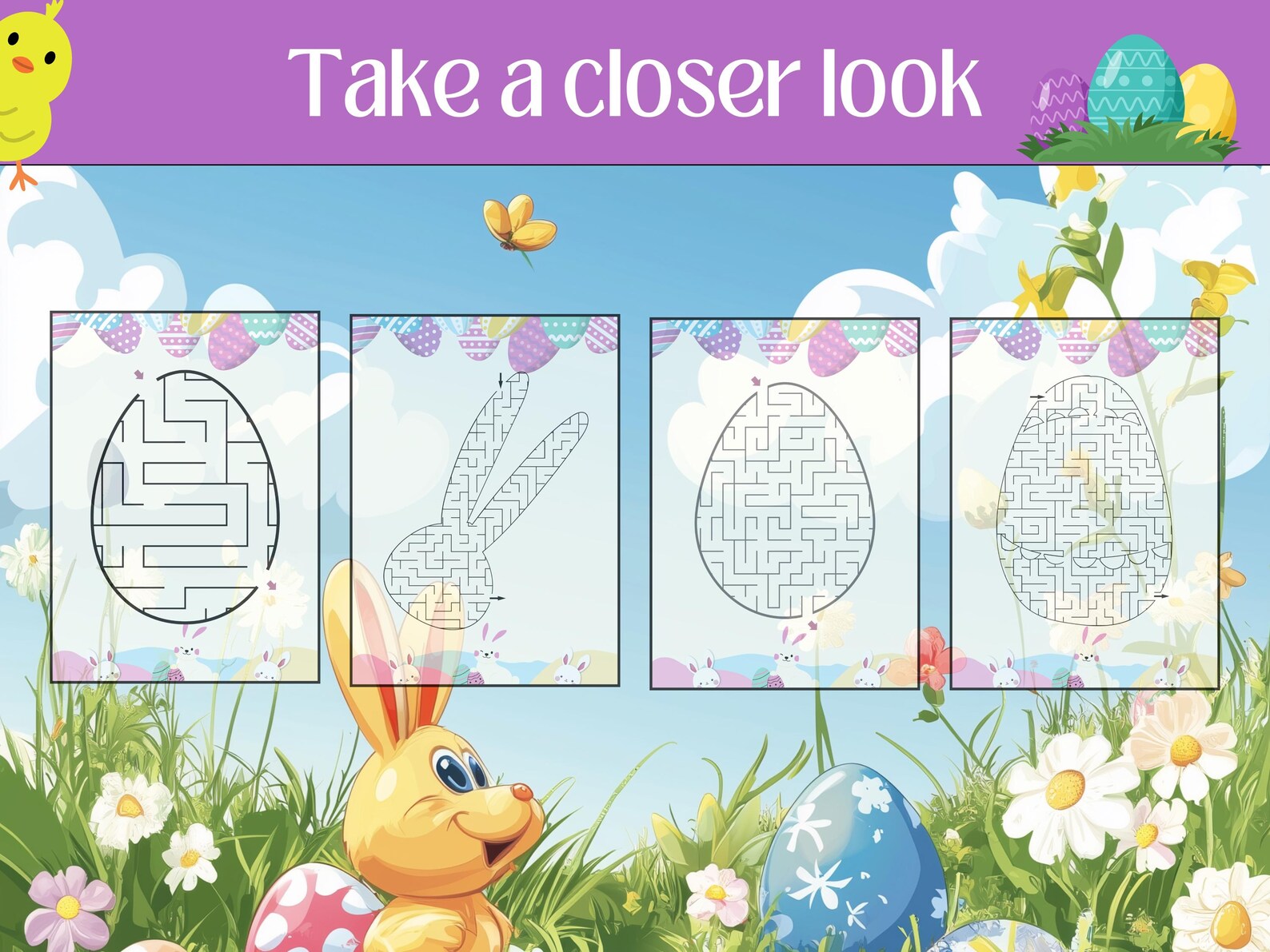 Printable Easter Maze Game – Fun Kids Puzzle, Classroom Holiday ...